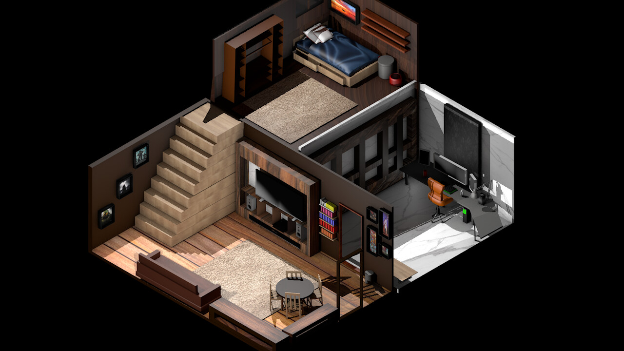 ArtStation - Isometric room