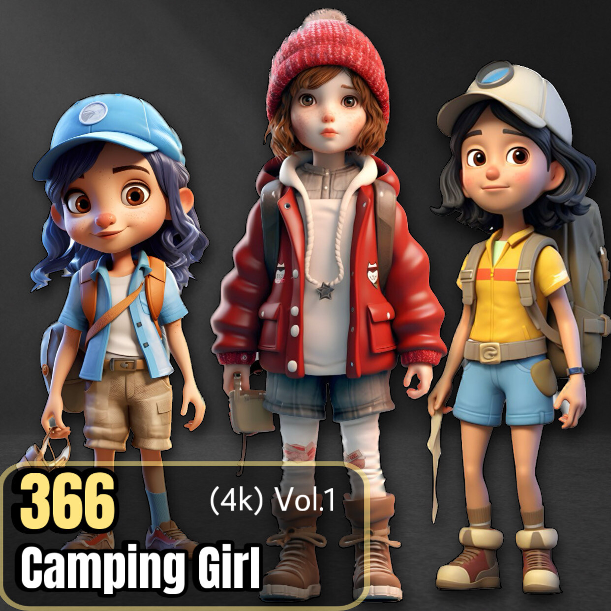 ArtStation - 366 Camping Girl Character Concept(4k)