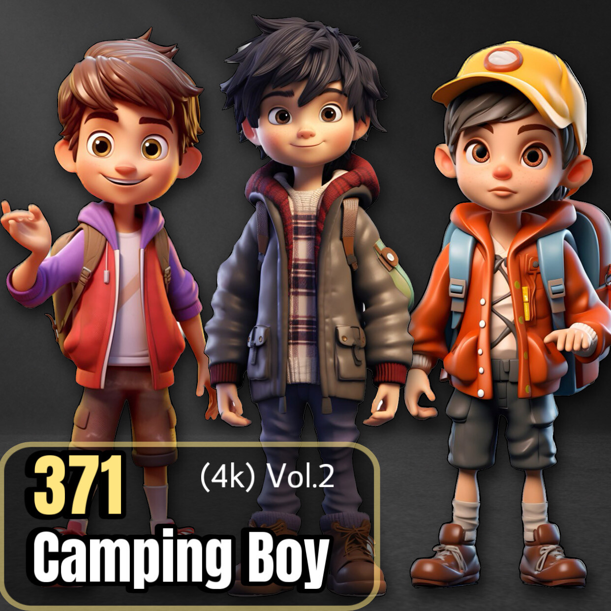 ArtStation - 371 Camping Boy Character Concept(4k)