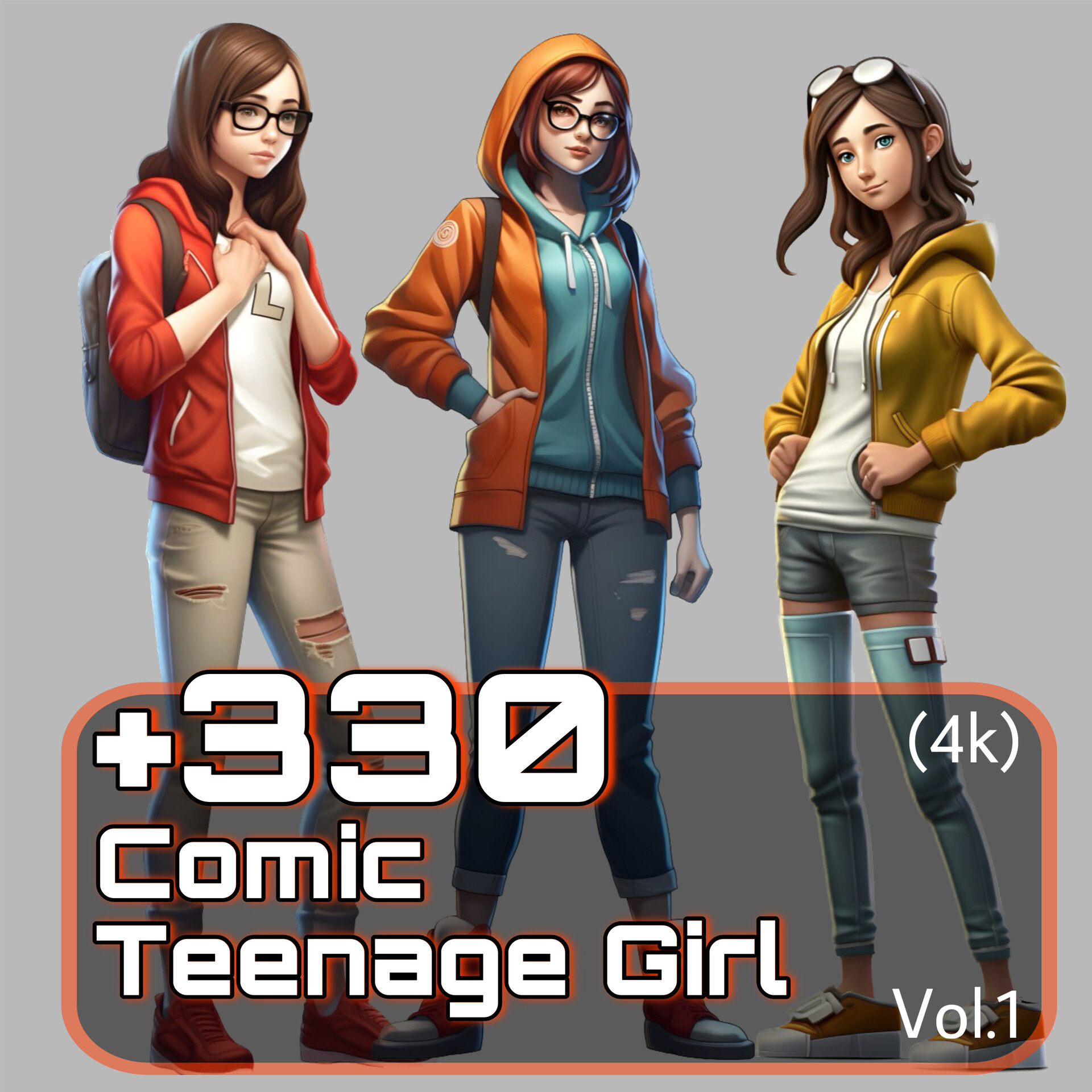 ArtStation - +330 Comic Teenage Girl Concept (4k)