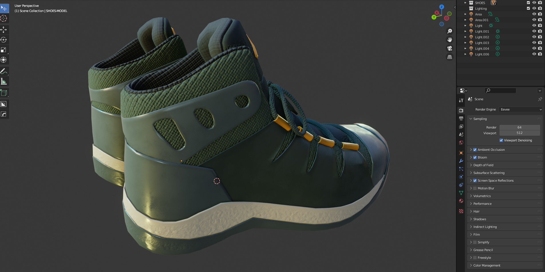 Phong Ly - 3D Modeling Shoes Style 2 - PBR - 4K Textures - Blender ...