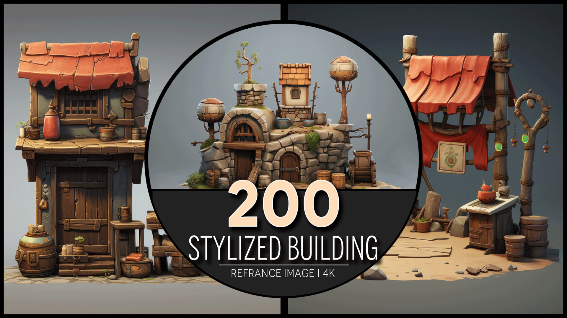 Pixel Ref - Stylized Building 4K Reference/Concept Images