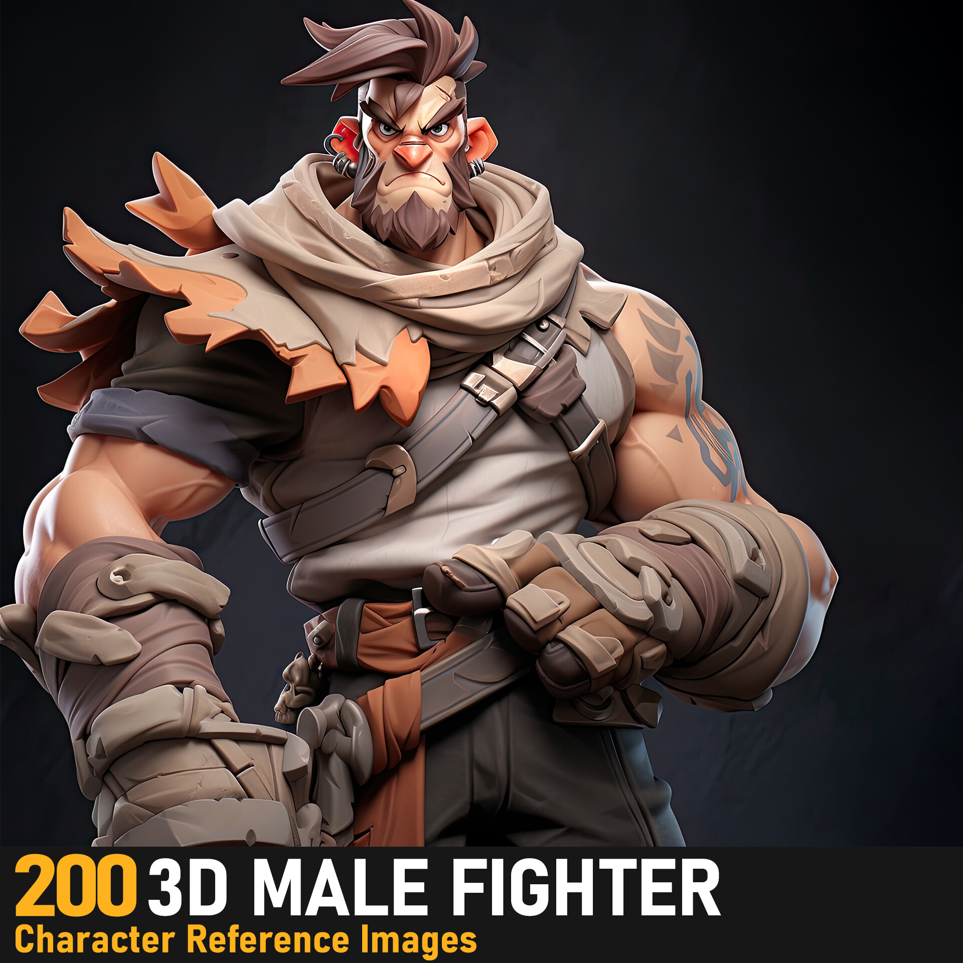 ArtStation - 3D Male Fighter |4K Reference Images