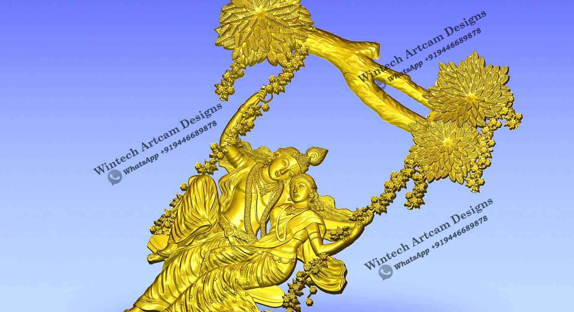 Krishnaa - Divine Radiance: A 3D Artcam Depiction of Radhakrishna