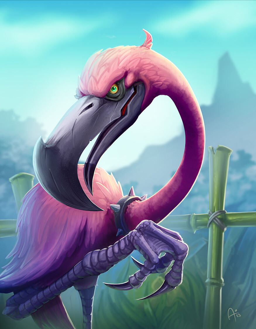 ArtStation - Vicious Guard Flamingo | Hearthstone Fanart