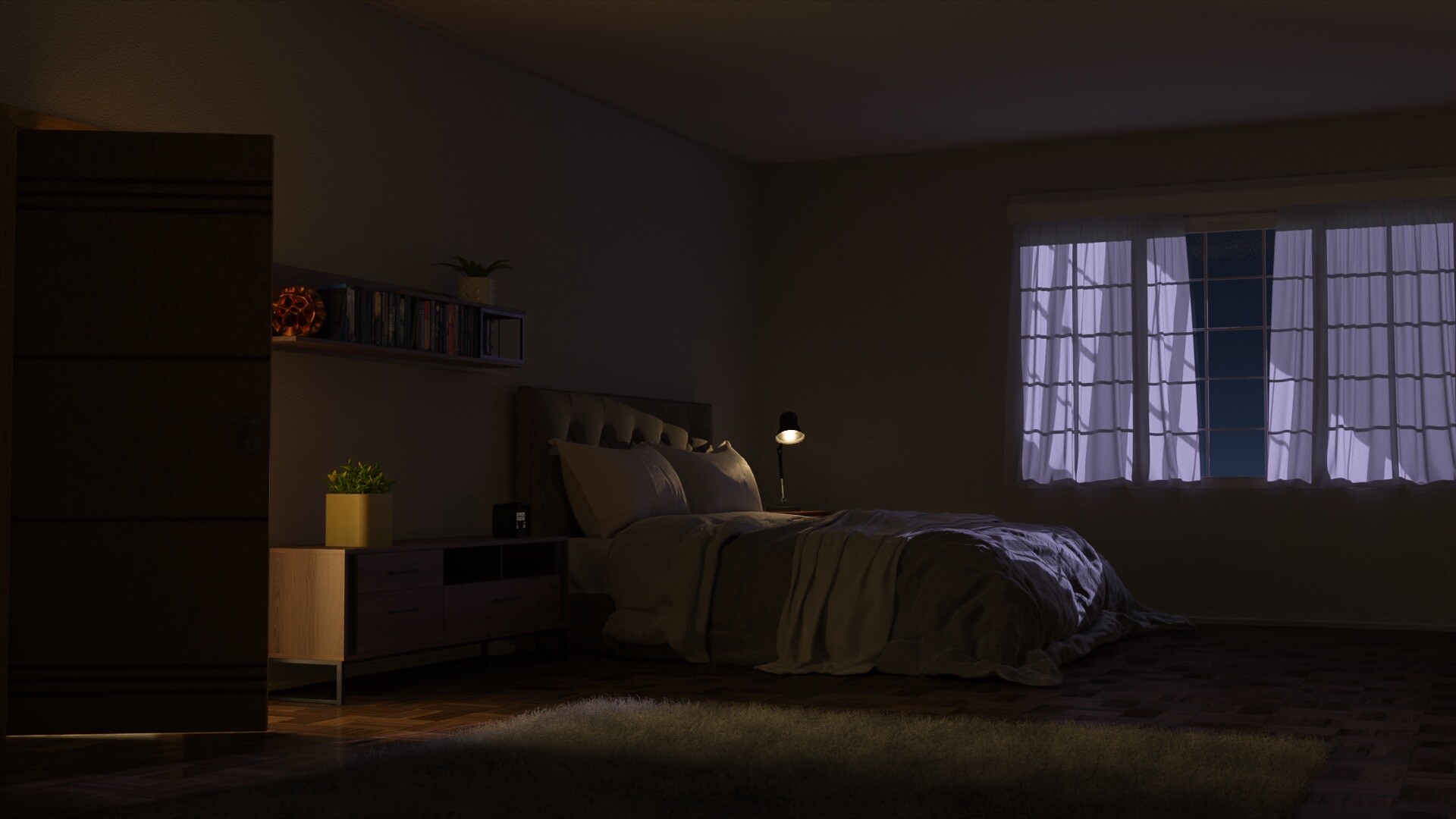 ArtStation - Interior Night Scene