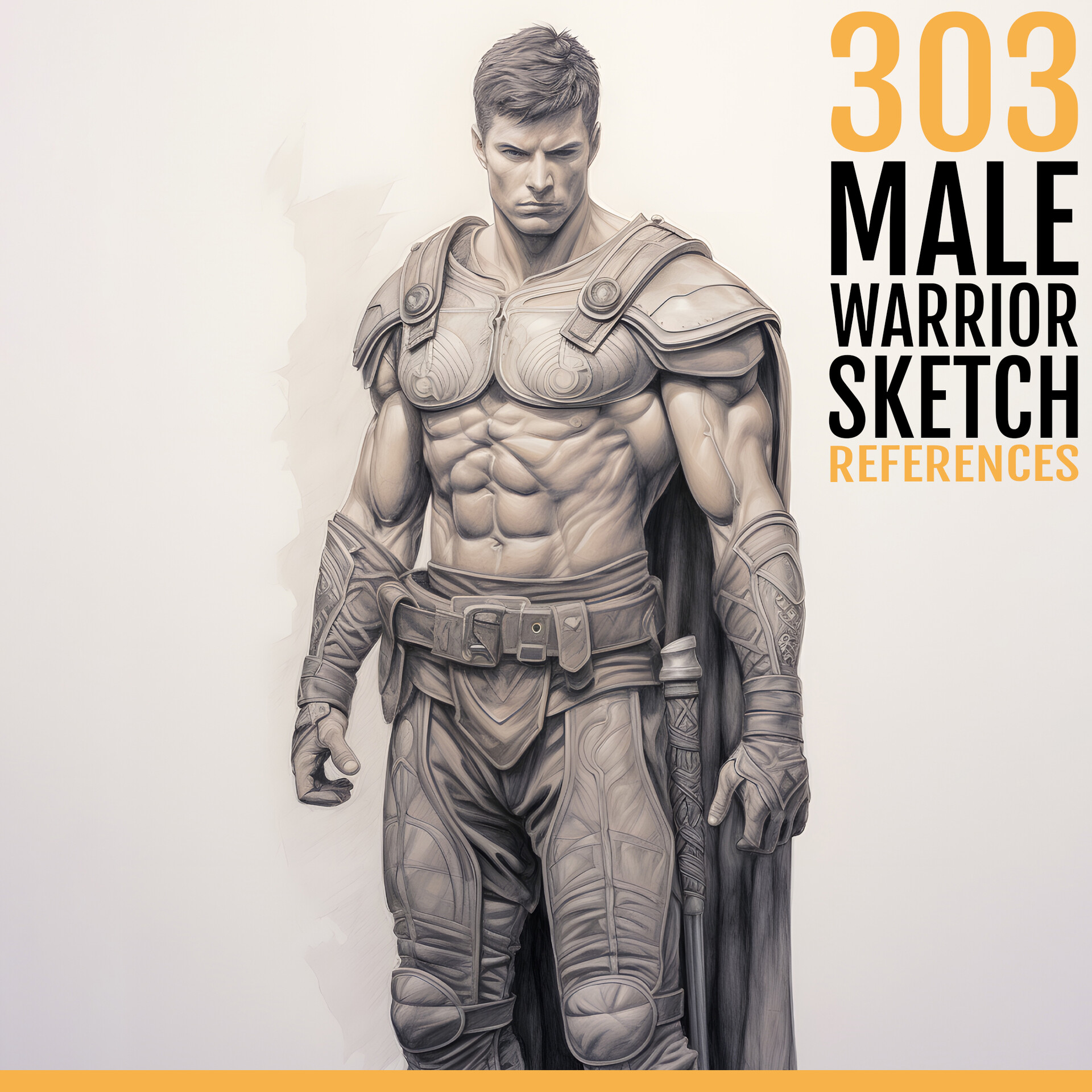 ArtStation - 303 Male Warrior Sketch References