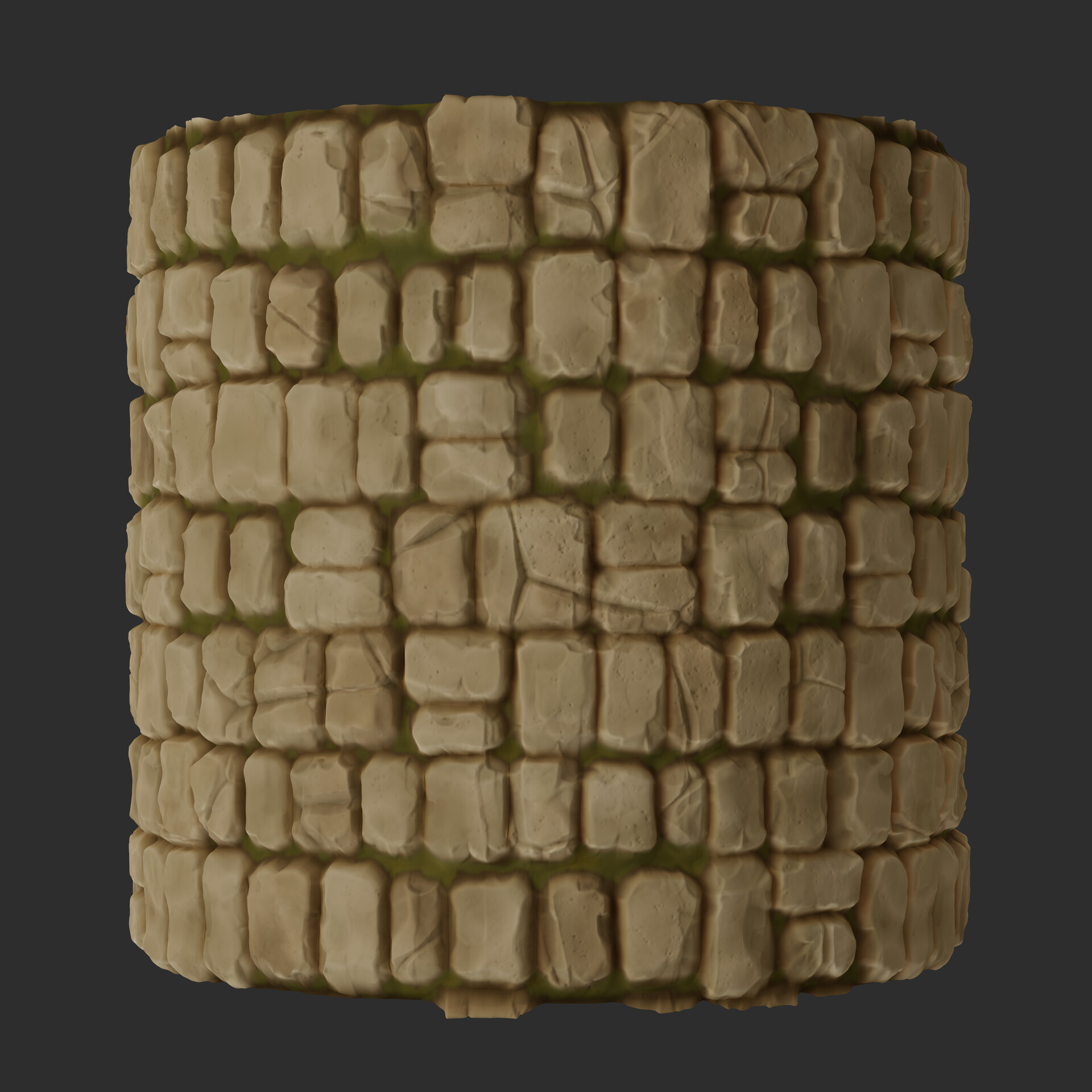 ArtStation - Stylized Stone Wall
