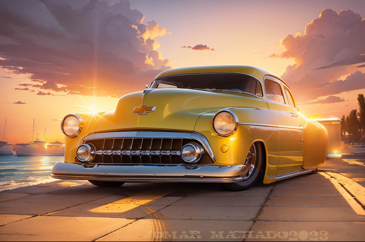 ArtStation - Chevy through the ages... 50 and 57 models
