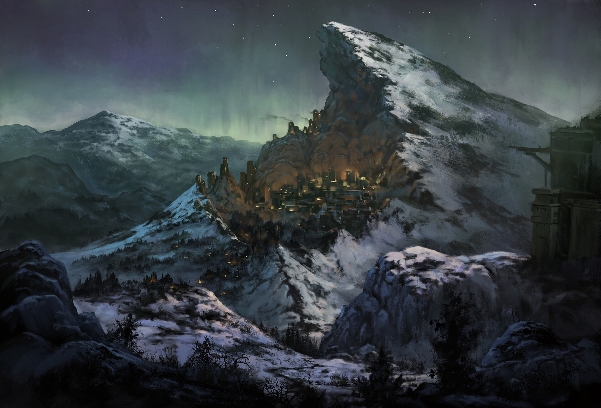 ArtStation - Snow Town