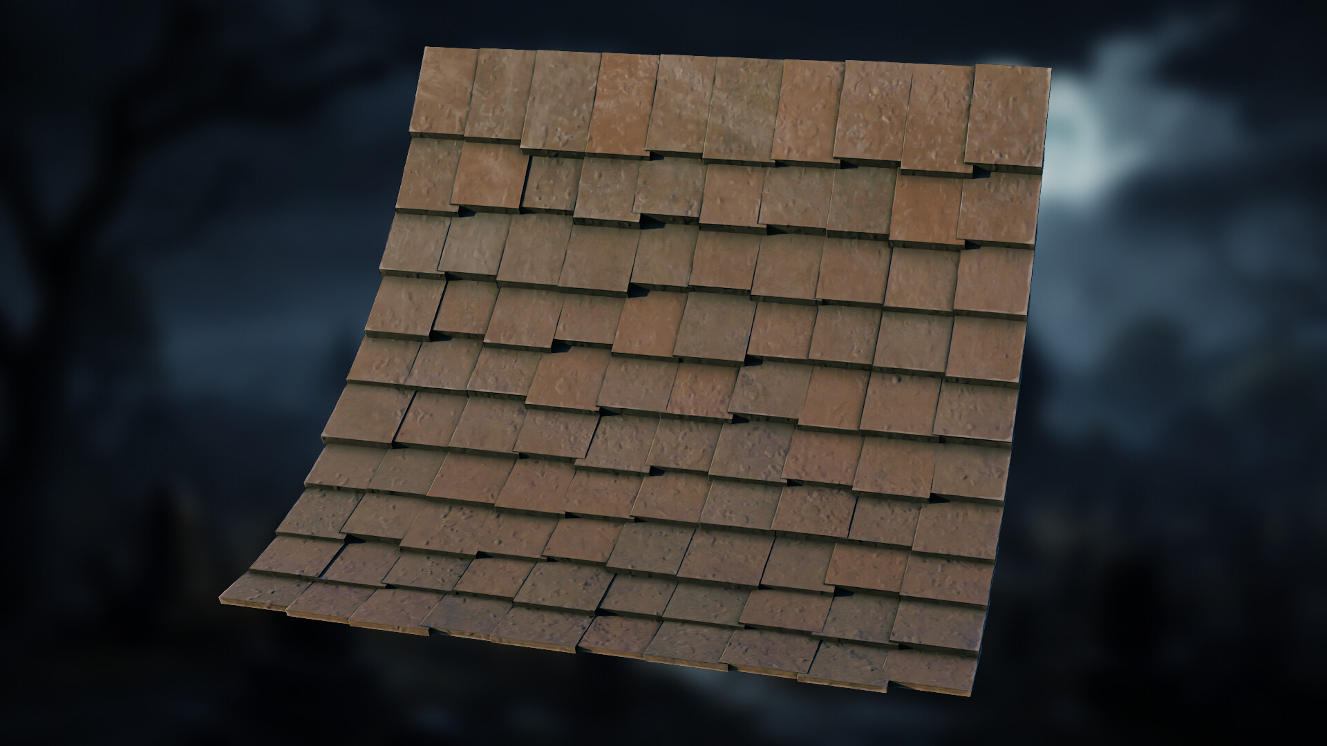 3D Tudor - Blender 4 Roof Tile Procedural Geometry Node