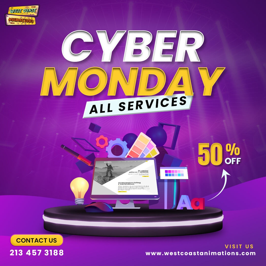 Westcoast Animations - Cyber Monday All Services