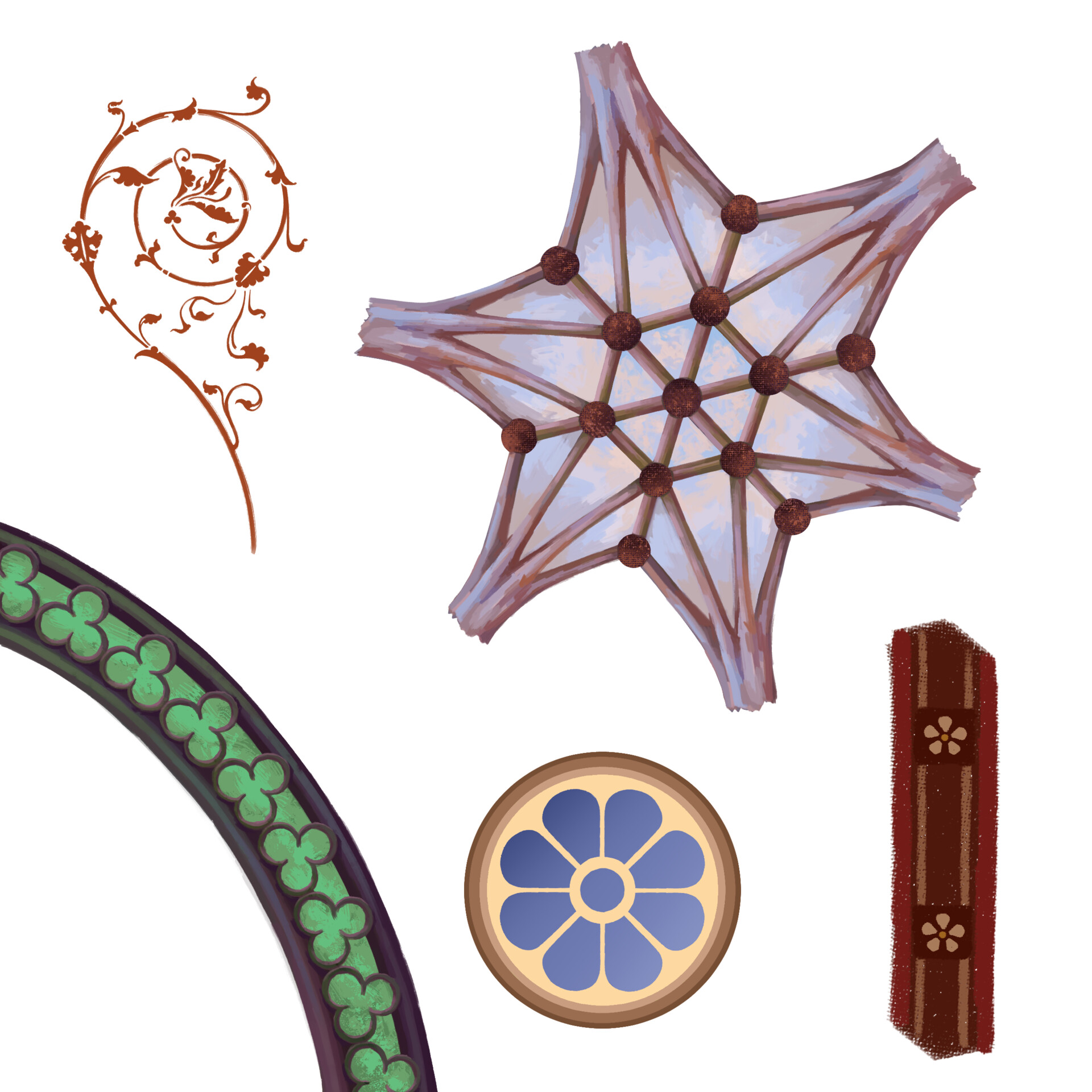 ArtStation - Gothic pattern/architecture exploration