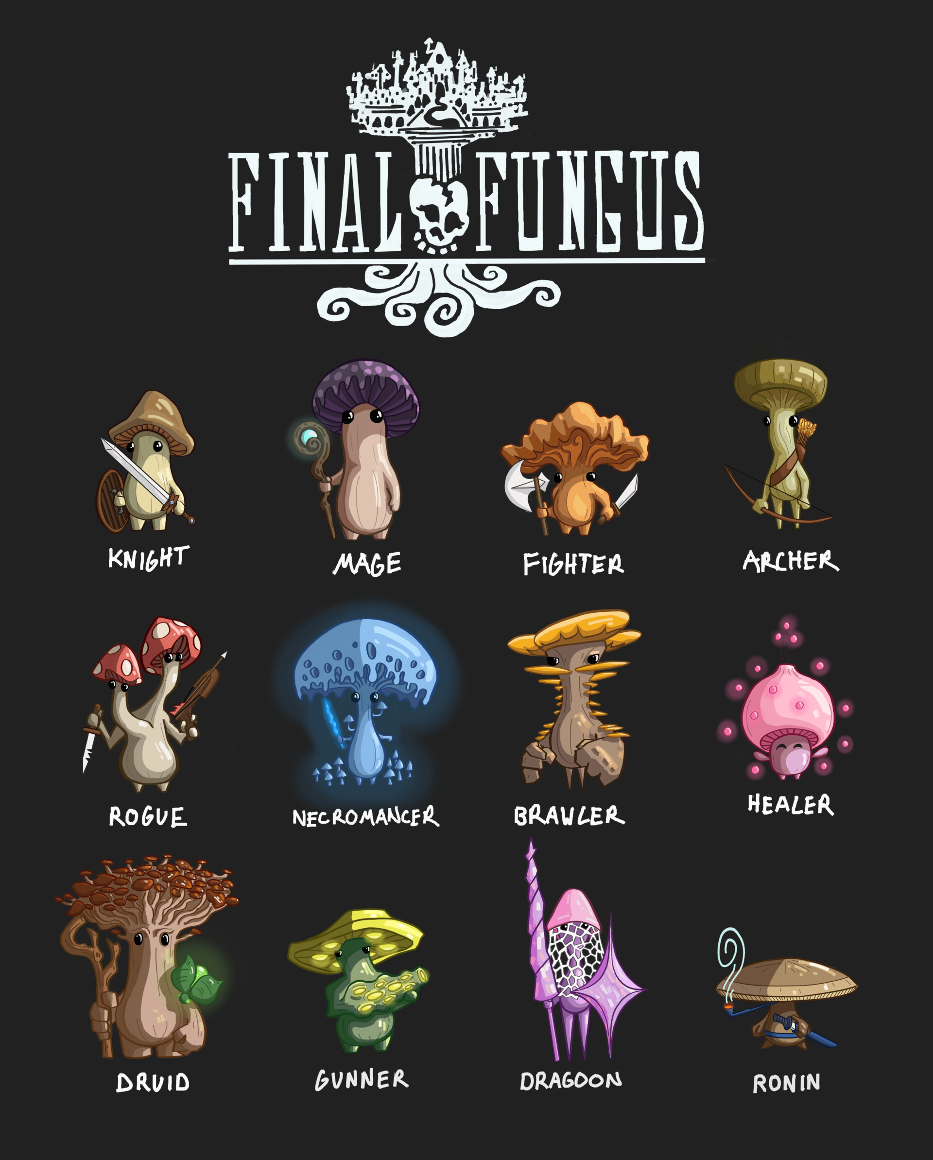 ArtStation - Final Fungus - Mushroom Character Concepts