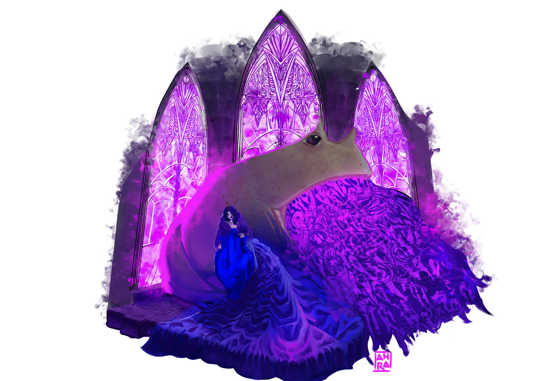 ArtStation - Soul Queen Riana and Her Pet Bobo the Devourer of Souls