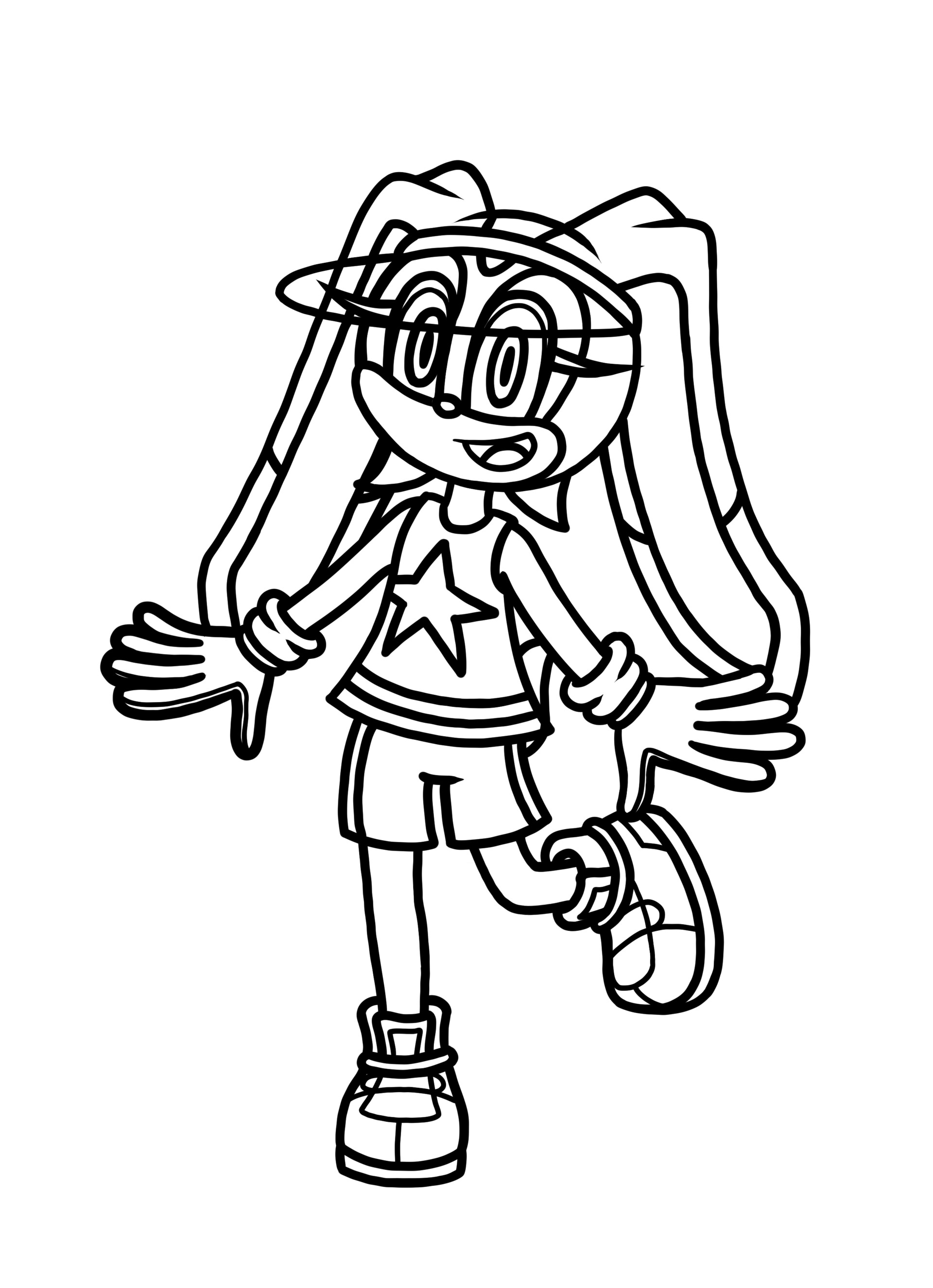 cream the rabbit sonic coloring pages