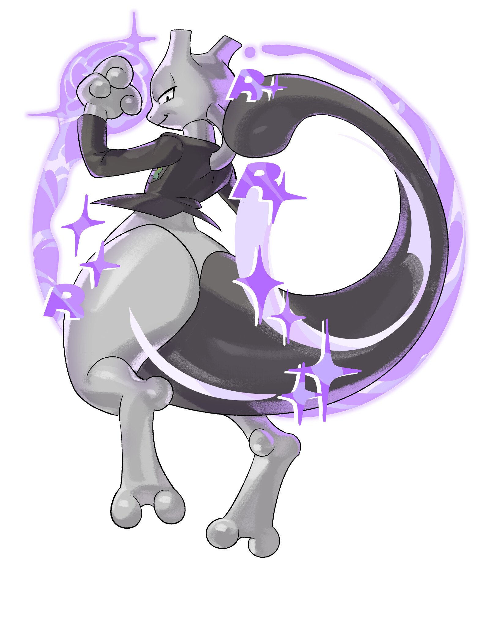 ArtStation - Mewtwo Trainer Fusion