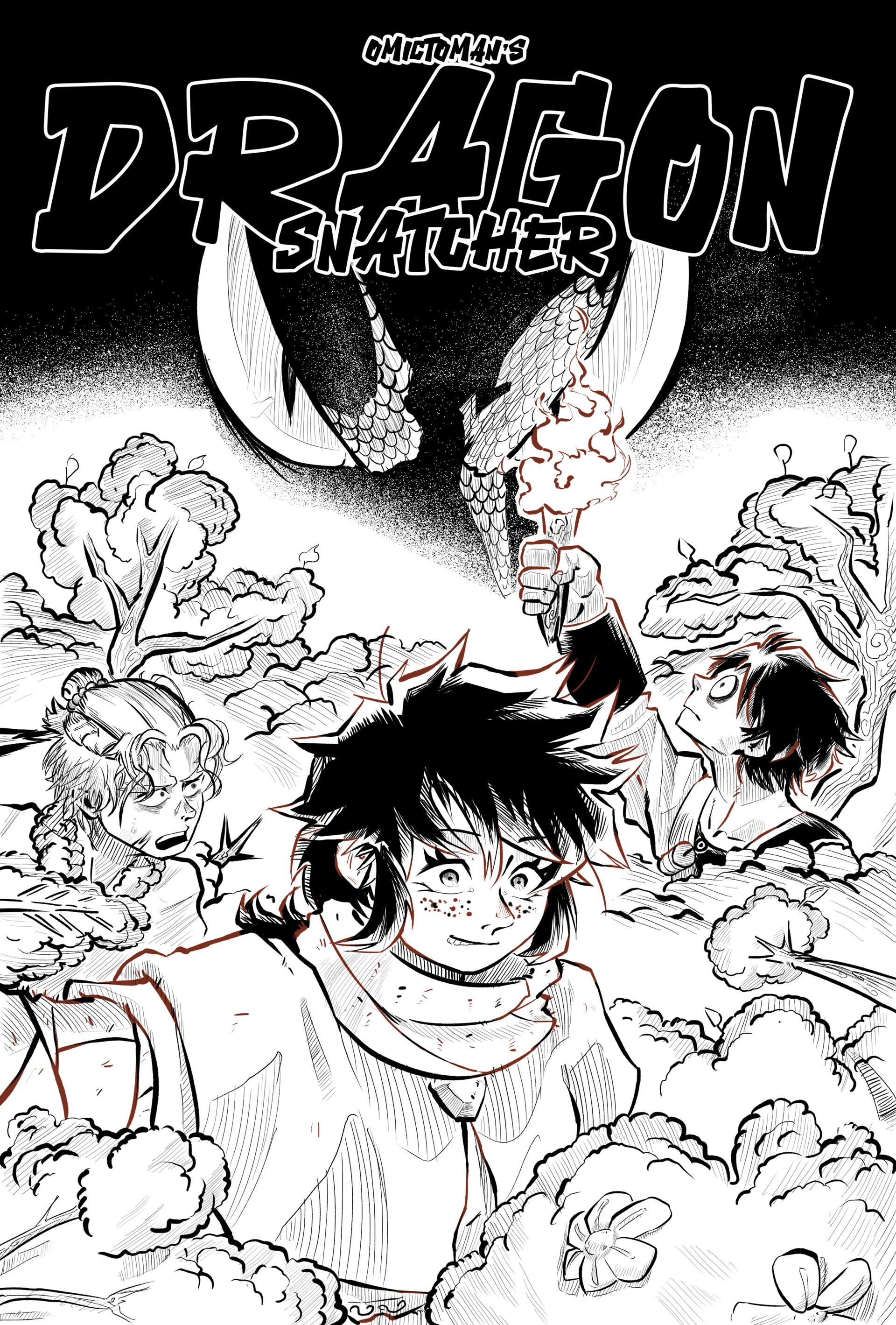ArtStation - Dragon Snatcher Cover (Without color)