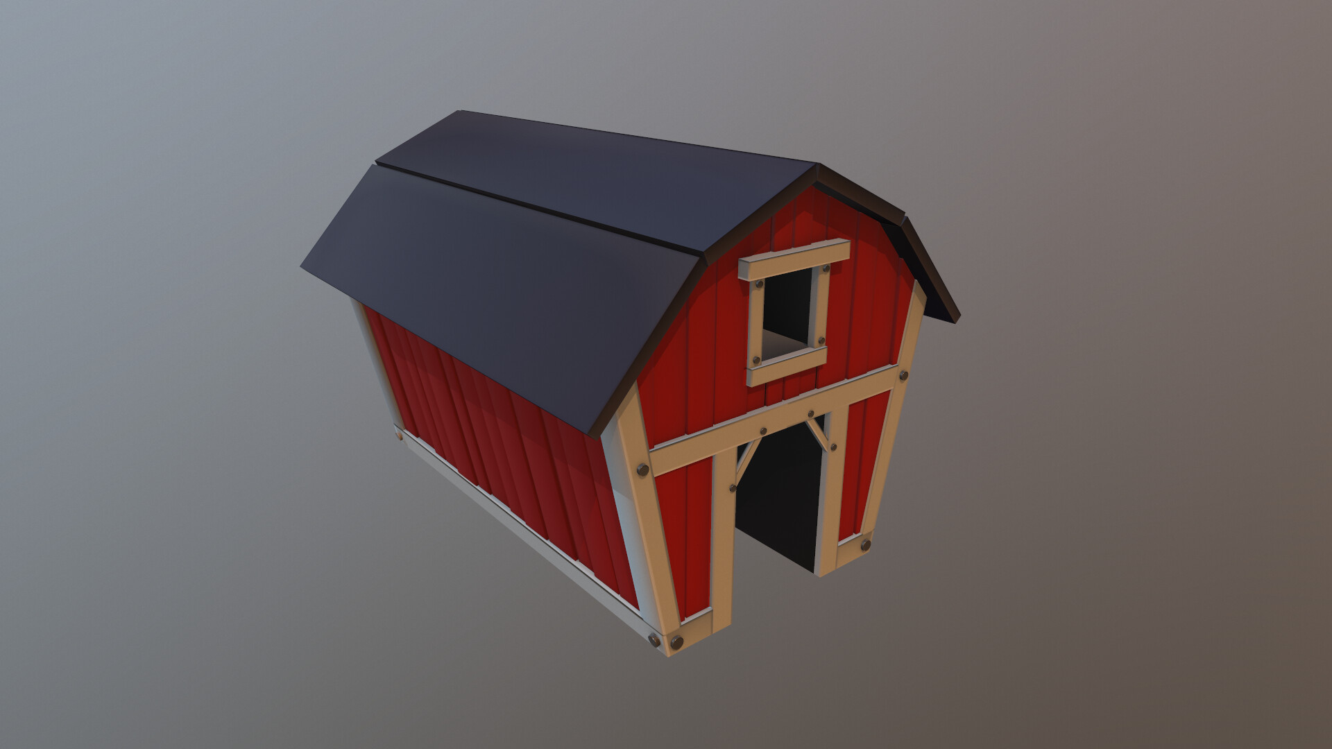 ArtStation - Lowpoly Barn - 2022 GameJam Prop
