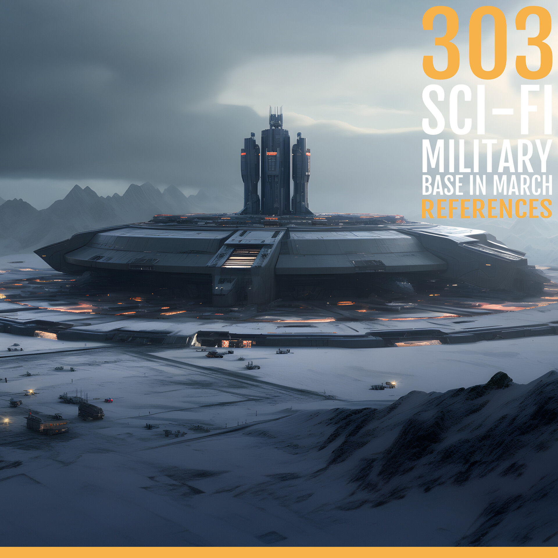 ArtStation - 303 Sci-fi Military Base in March