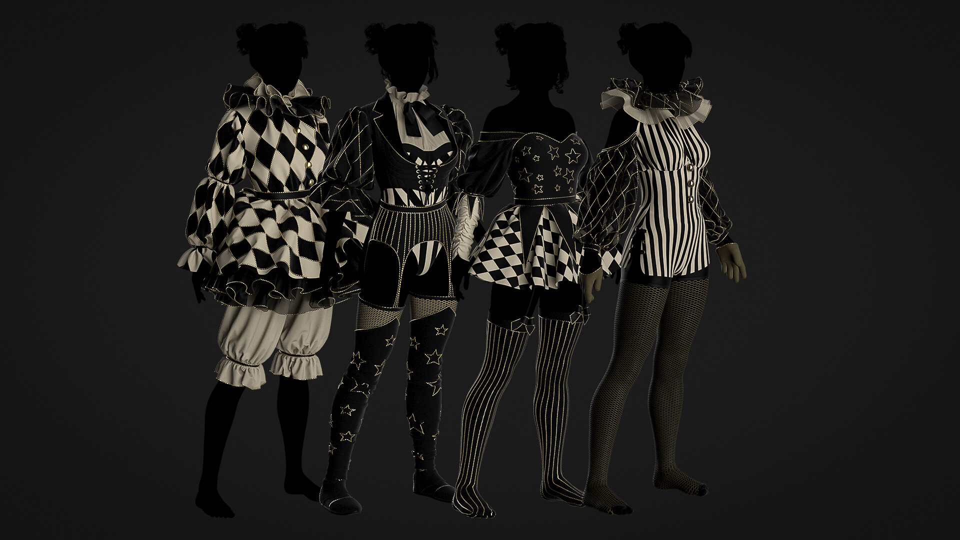 ArtStation - Female circus set #2
