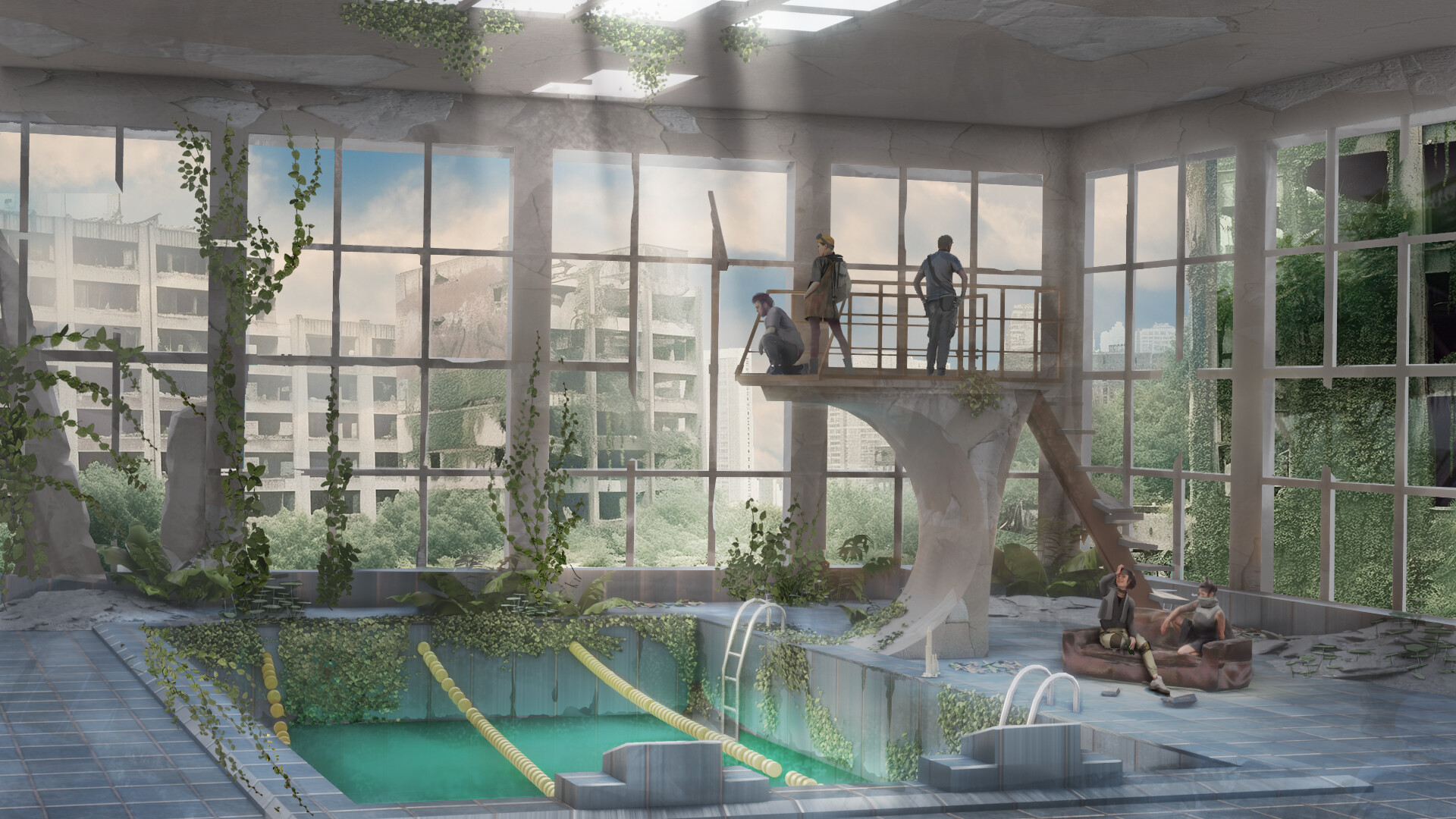 ArtStation - Swimming pool