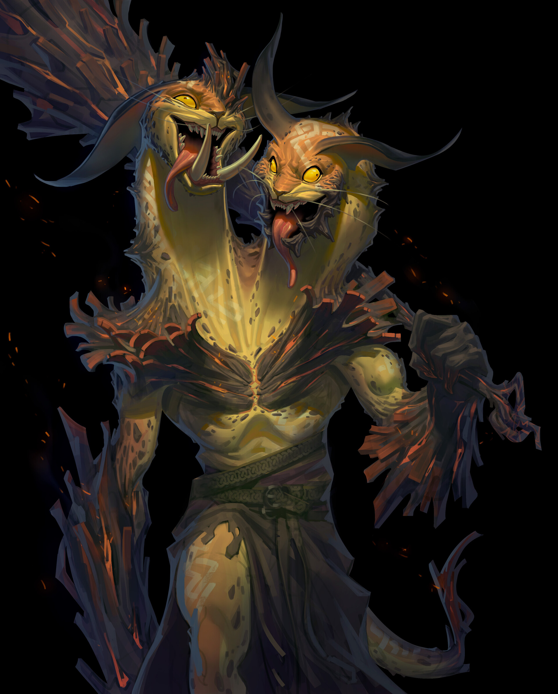 ArtStation - two-headed caracal