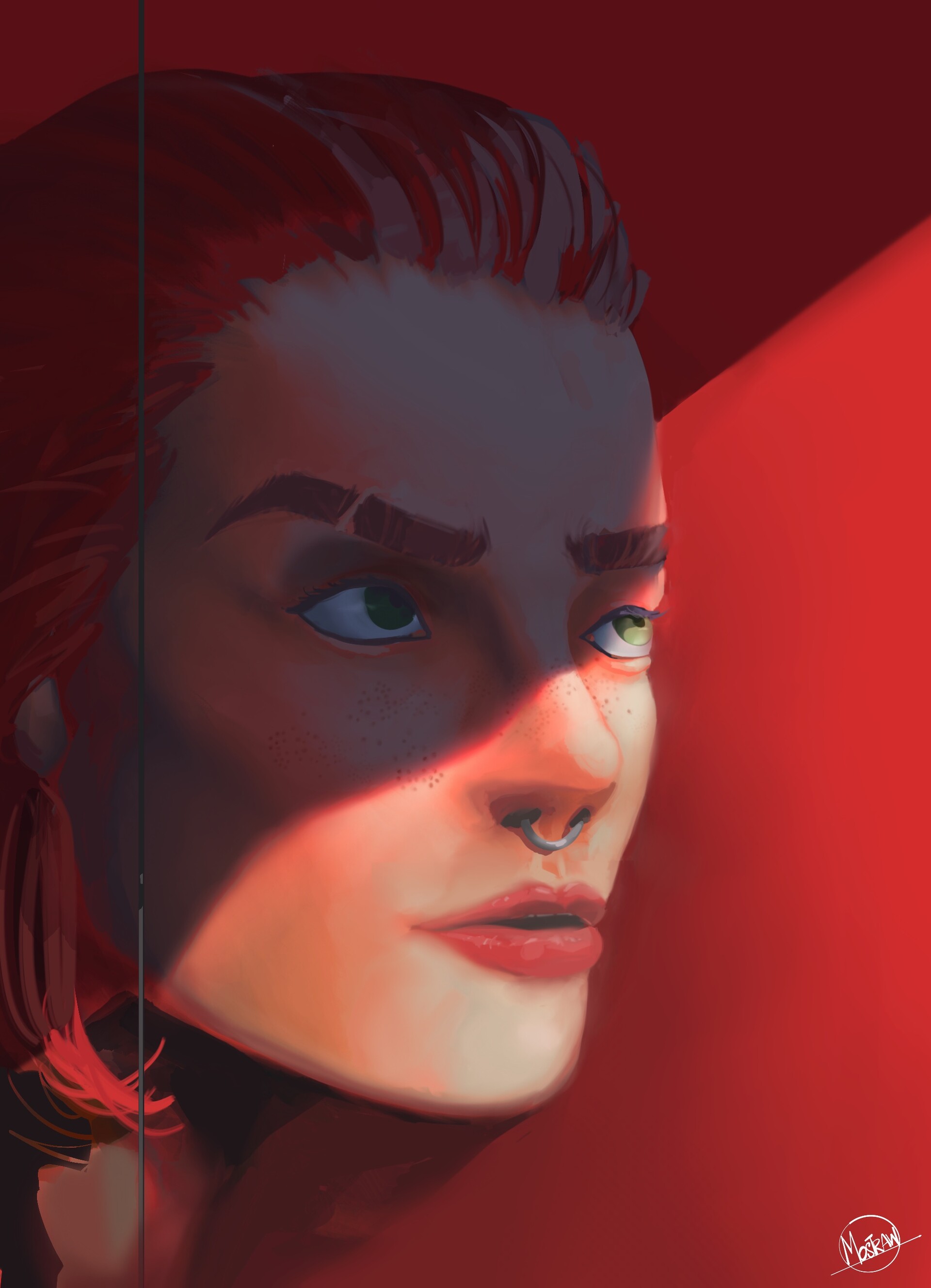 ArtStation - Lady in red