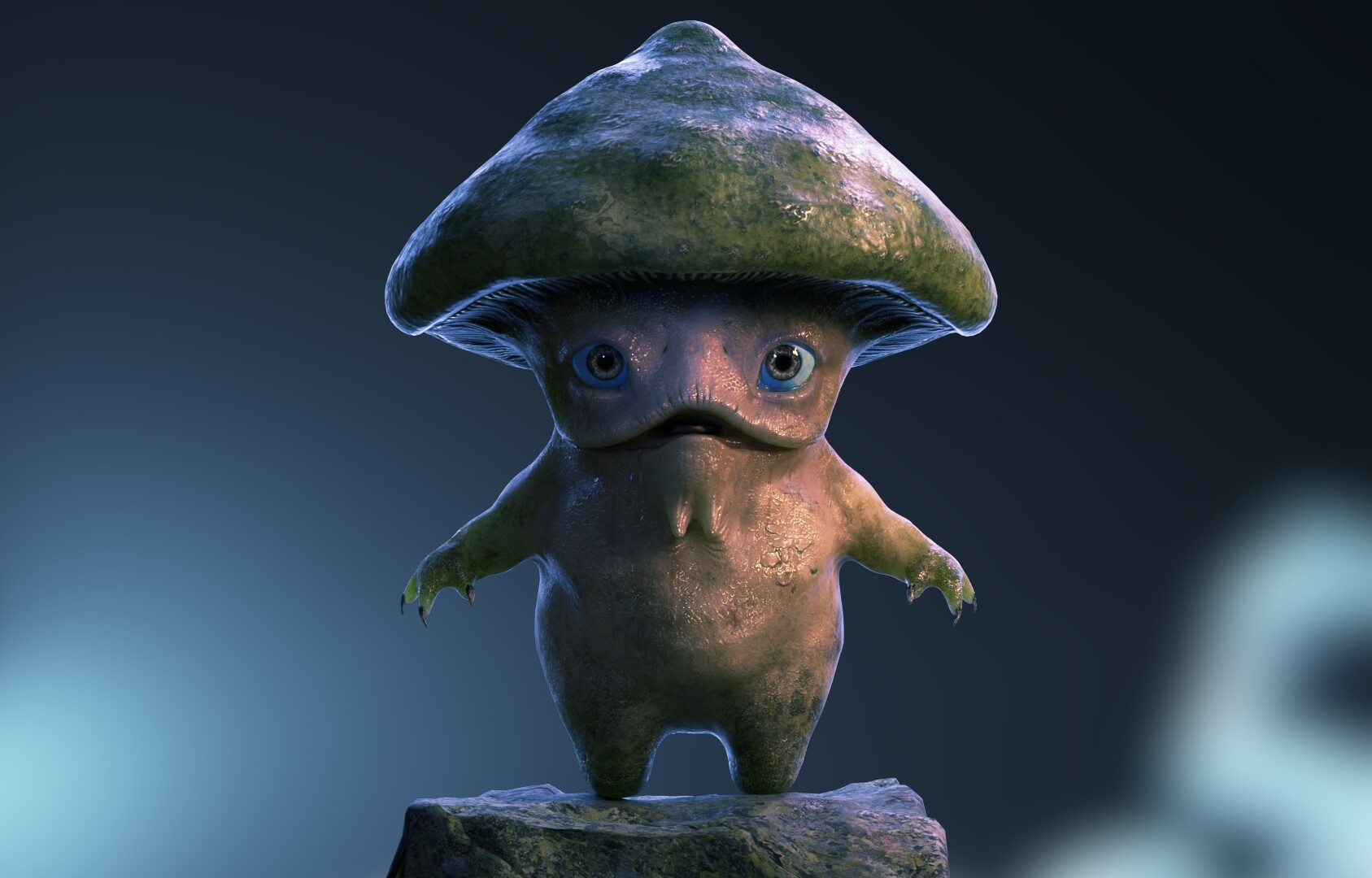 ArtStation - 3DModel_Mushroom gnome WIP