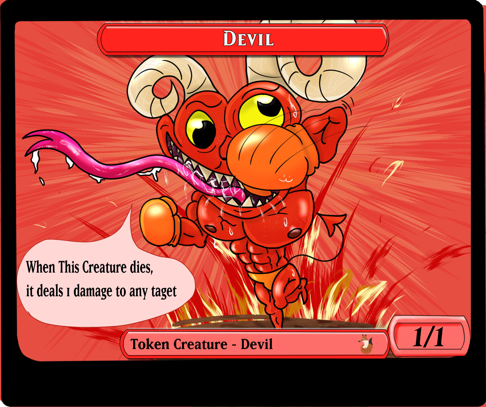 Freddie Parker - Devil Token (MTG)