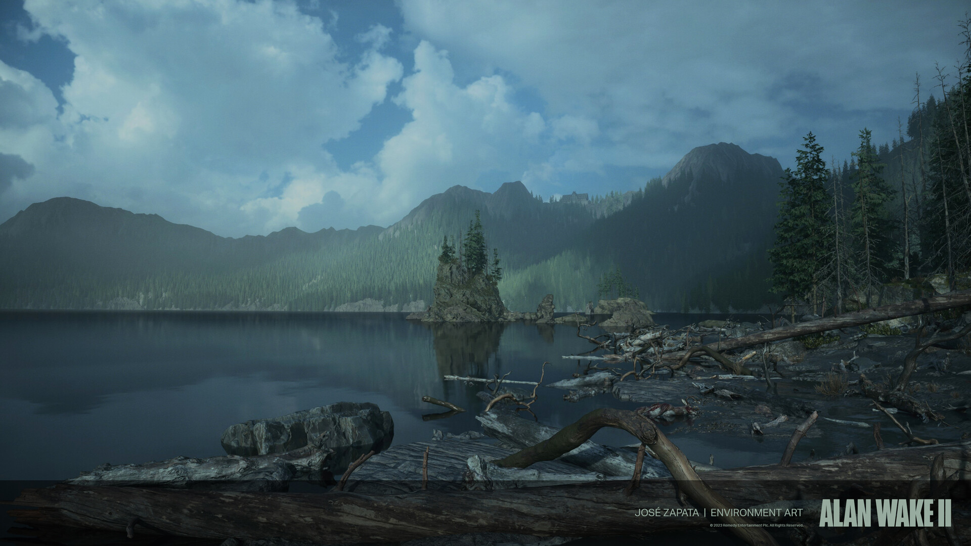 José Antonio Zapata - Alan Wake 2 - Cauldron Lake - Background Terrain