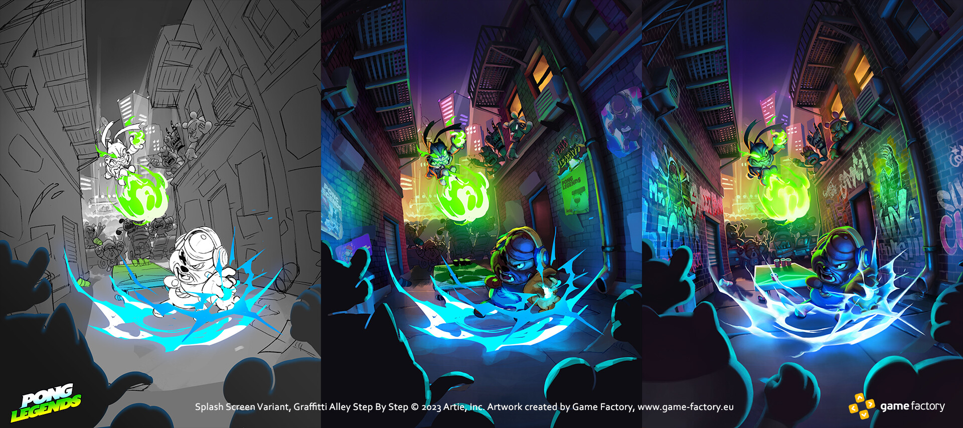 Game Factory - Pong Legends Splash Screens