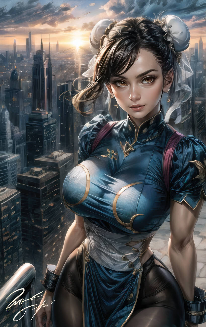 ArtStation - Strength in Elegance: Chun Li's Grace by Jade Gretz