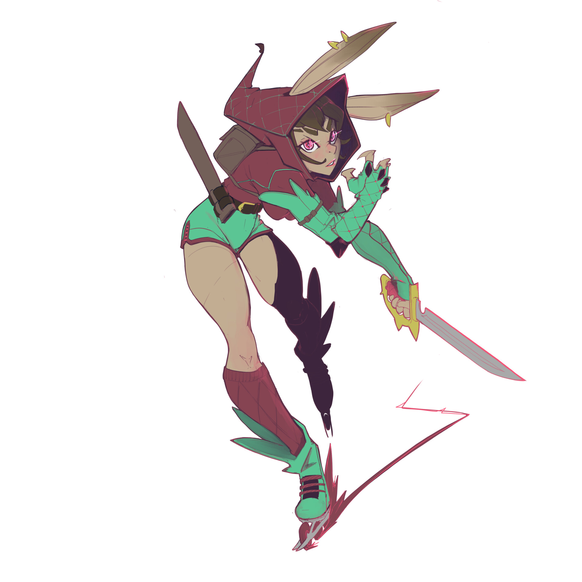 ArtStation - Aggressive inline bunny girl