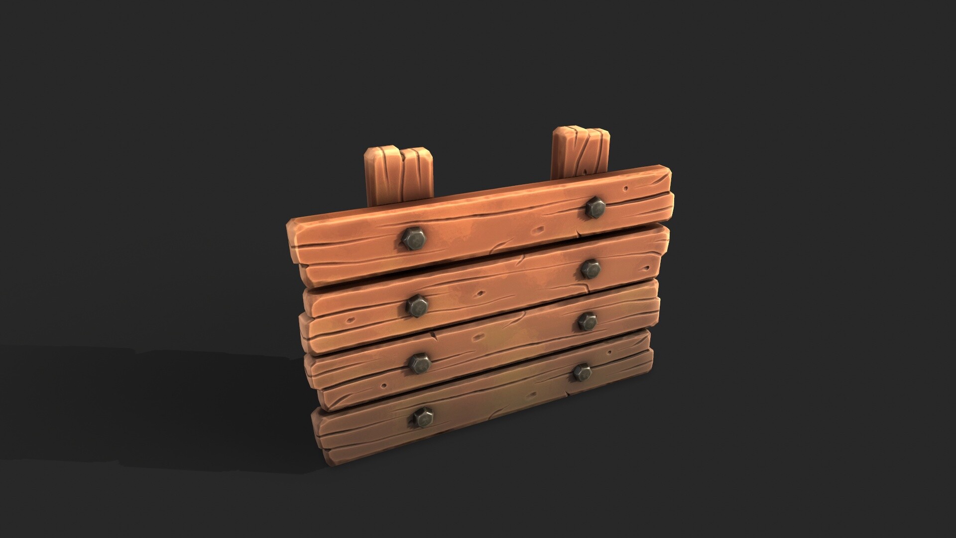 ArtStation - Stylized Low poly Game Asset - Fence