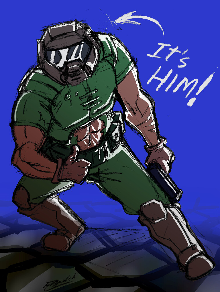 ArtStation - The one and only DOOM Guy