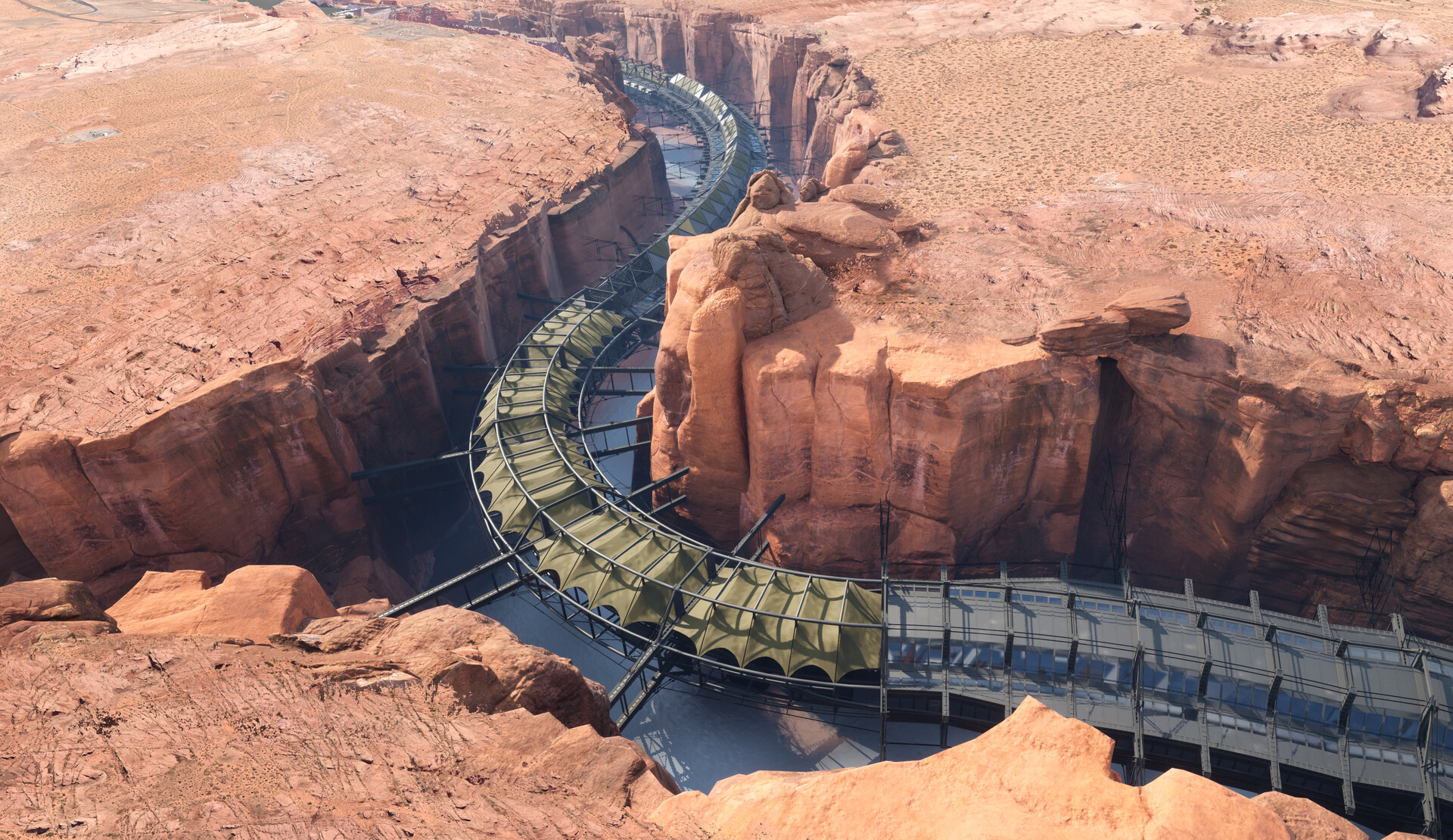 ArtStation - Amexica - Canyon Concepts - Day