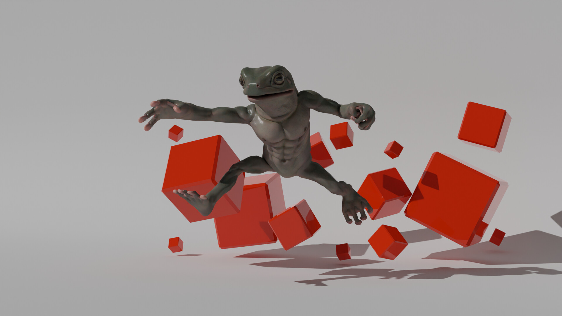 ArtStation - 3d Frog Man