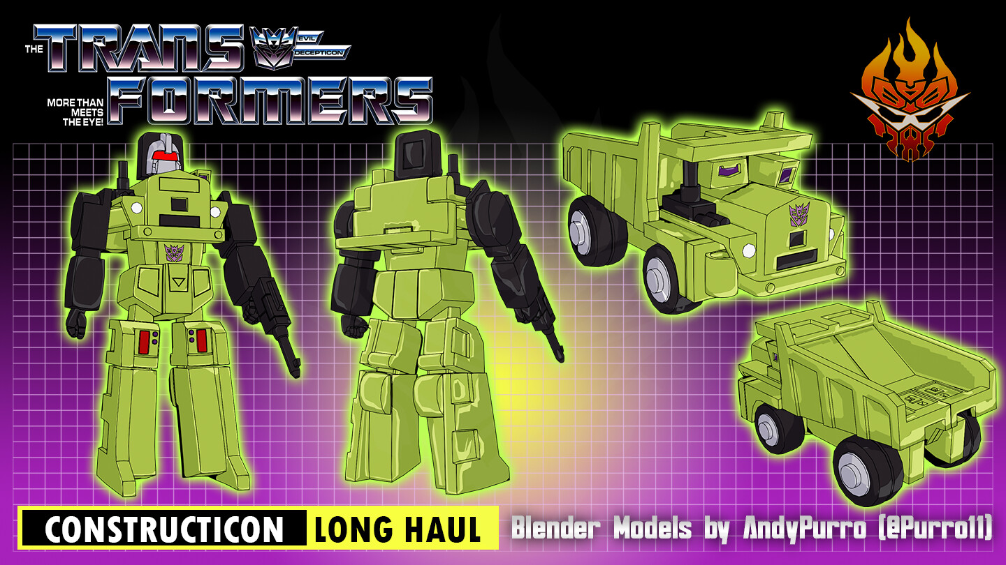 Andrew Au - Transformers G1 Devastator + Constructicons [Blender Models]