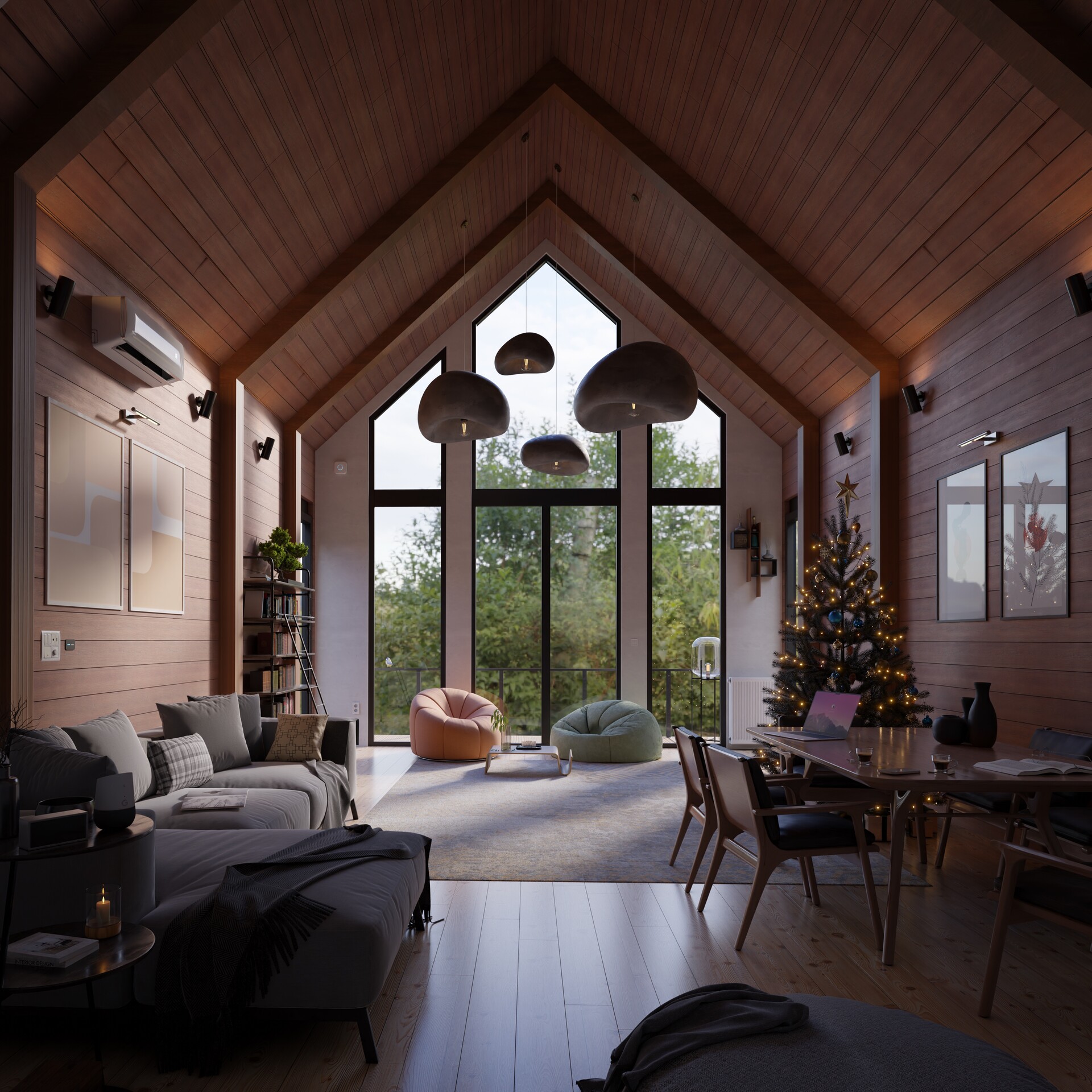 ArtStation - Architectural Interior - Chalet Living Room