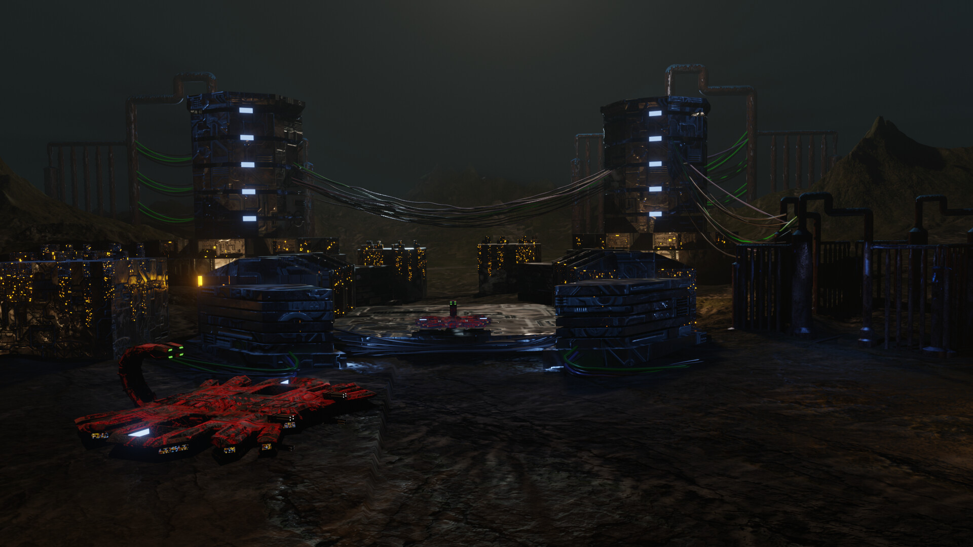 ArtStation - Scorpion Base at Night