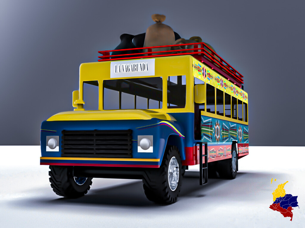 ArtStation - Chiva Colombia La Vagabunda