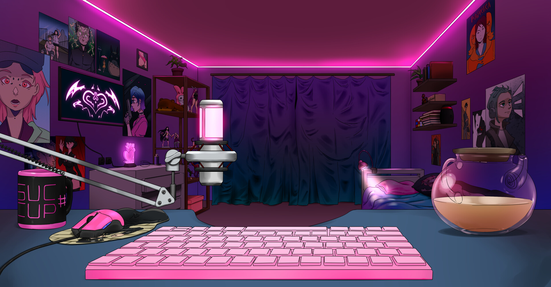 ArtStation - vtuber's room design