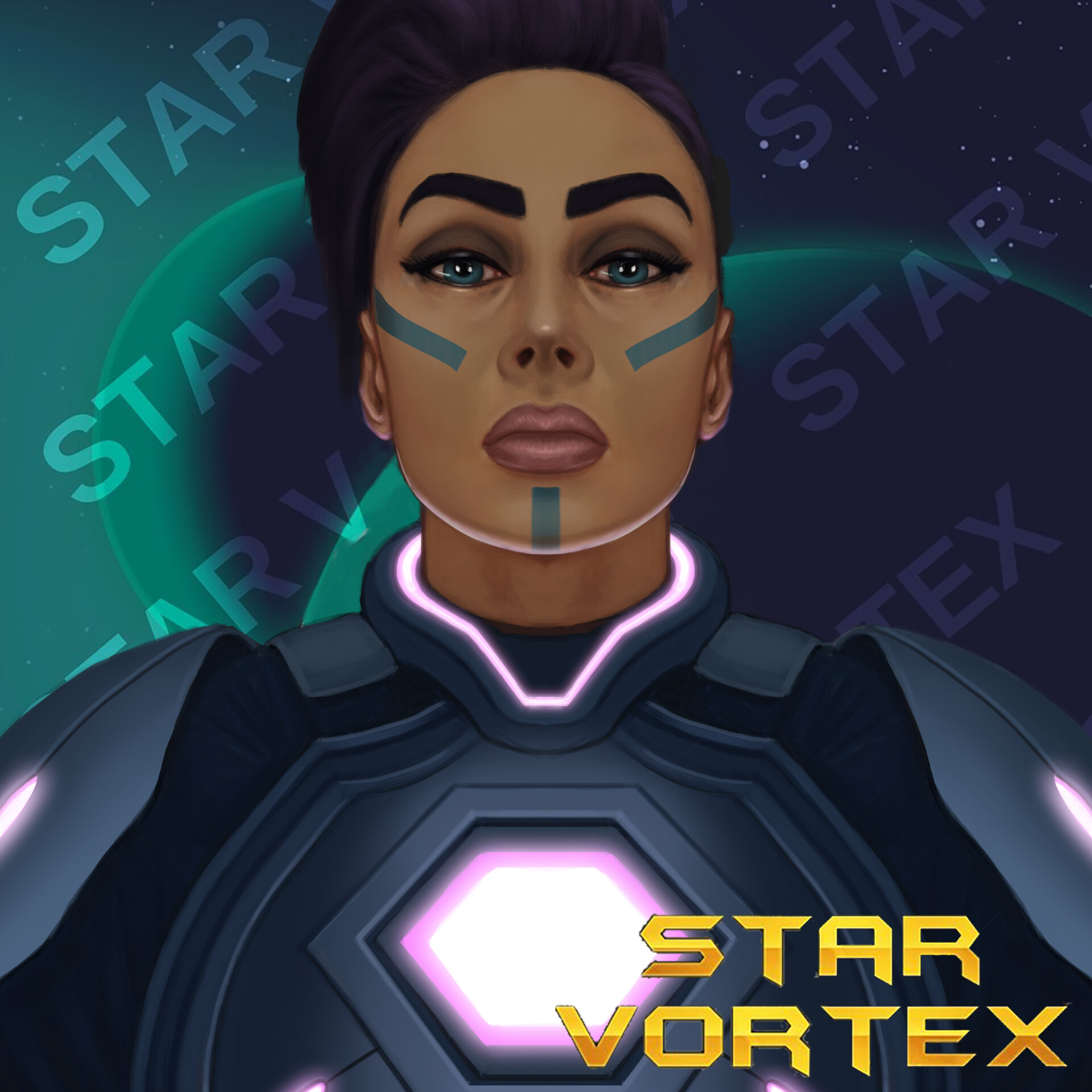 ArtStation - Player avatar portrait for upcoming game Star Vortex.