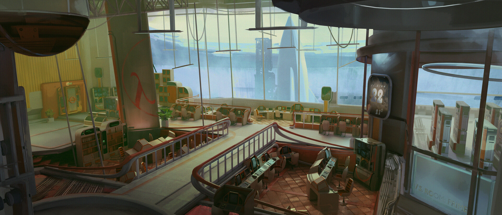 ArtStation - Control Room of the Retrofuture