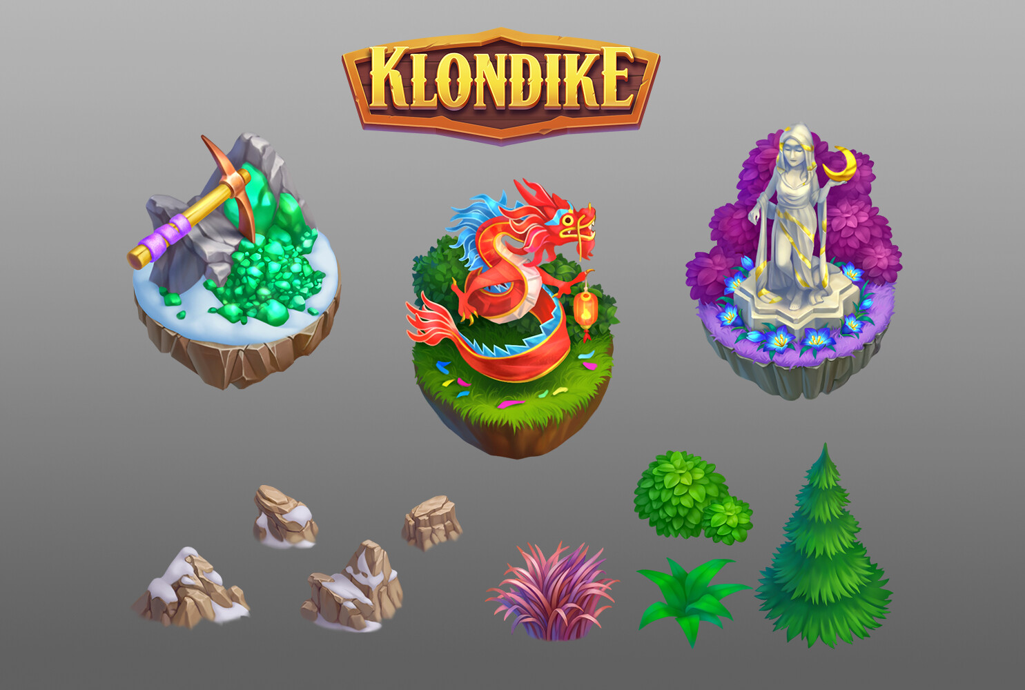 ArtStation - Icons for Klondike (Vizor Games)