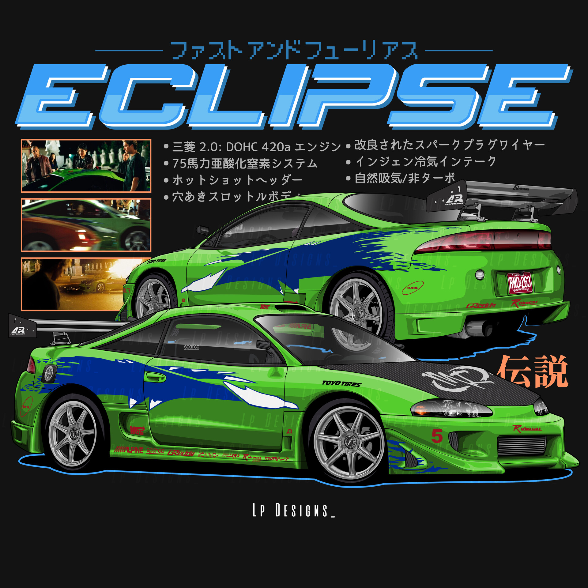 ArtStation - Mitsubishi Eclipse Gs - The Fast And Furious