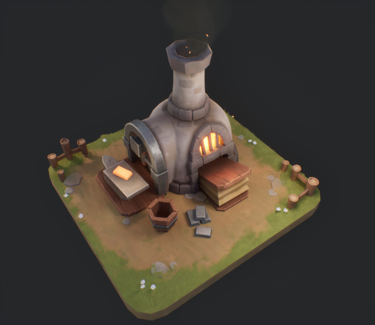 Jacob Brown - Stylized forge - Diorama