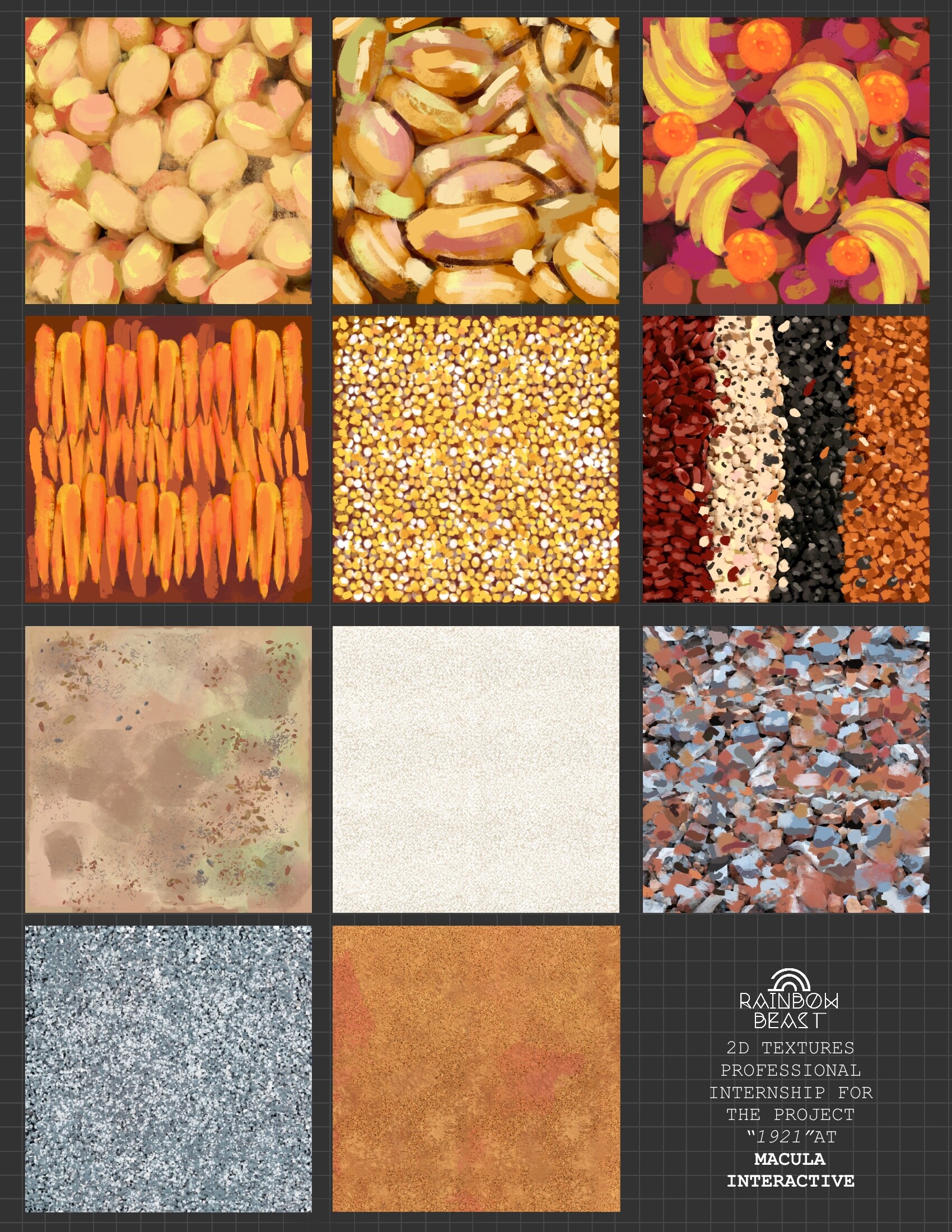 ArtStation - 2D Textures for my Internship