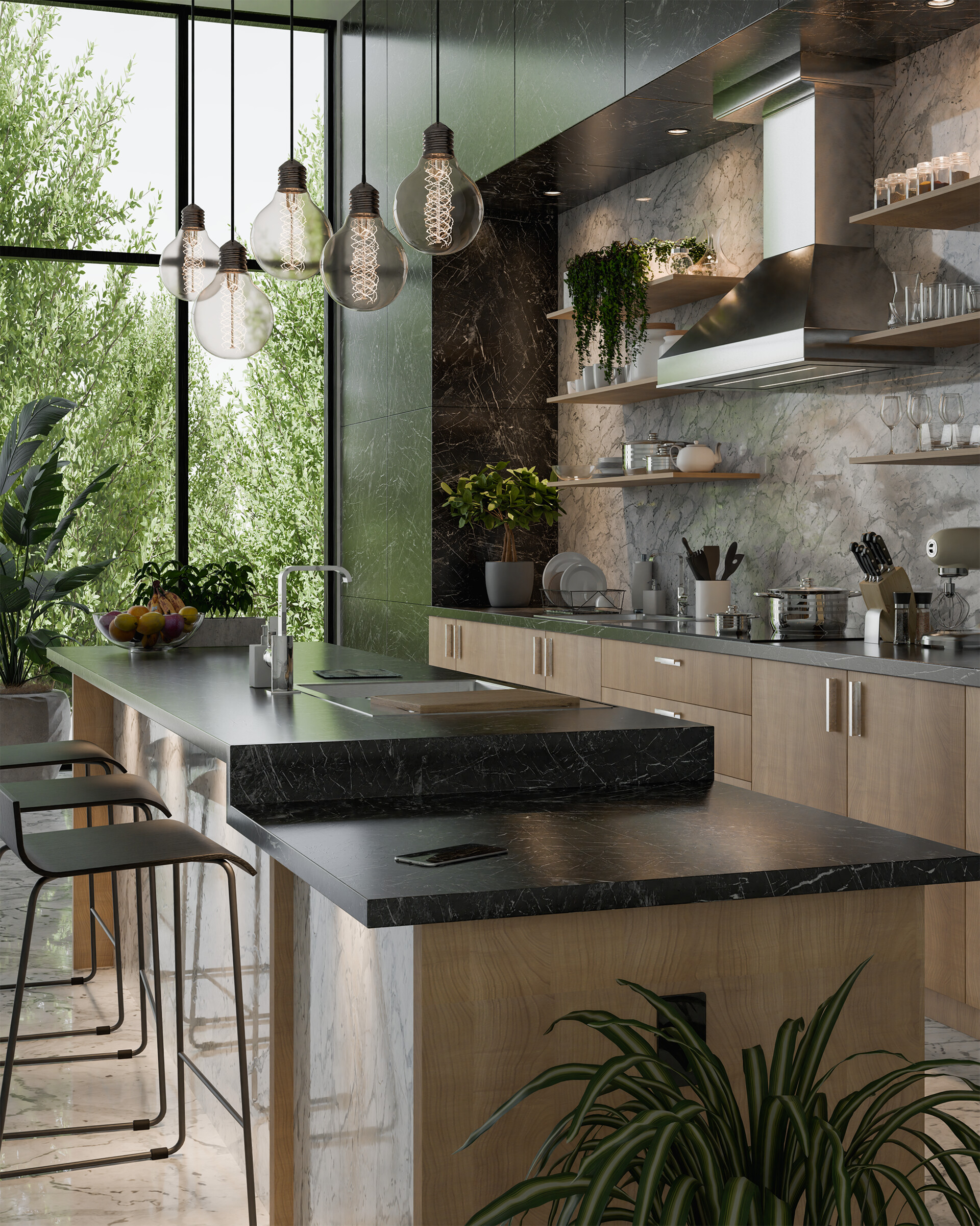 ArtStation - Archviz - Marble Kitchen